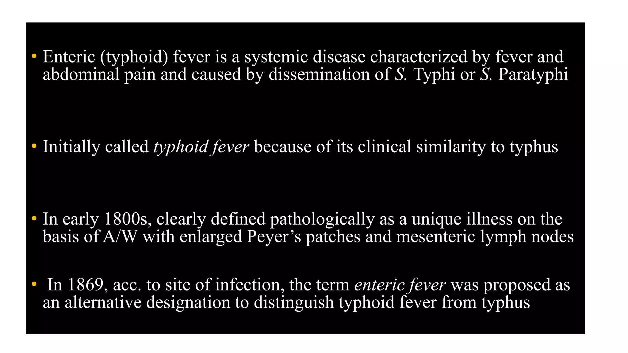 Enteric fever | PPT