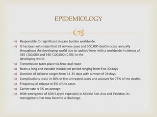Enteric fever | PPTX