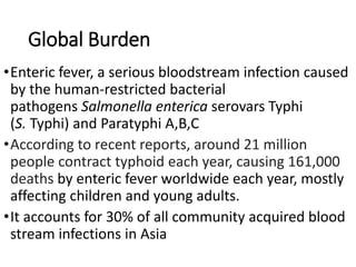 enteric fever in children management guidelines | PPTX