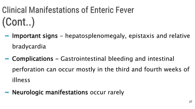 Enteric fever pathogenesis, clinical features and lab diagnosis .pptx ...