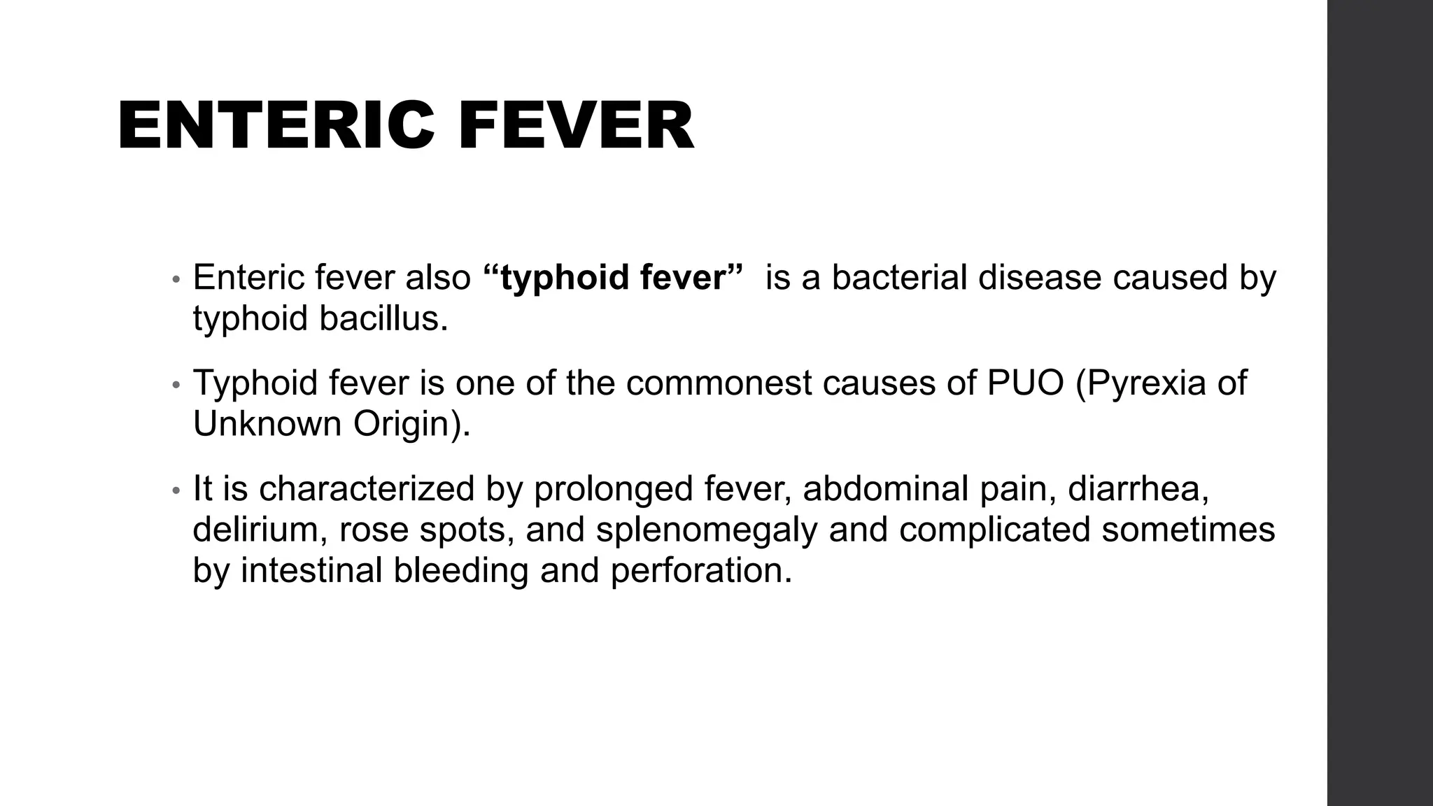 ENTERIC FEVER AND MALARIA.pptx pediatrics lecture | PPTX