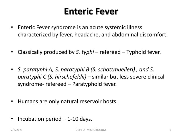 Enteric fever | PPTX