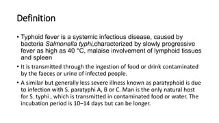 Enteric fever(typhoid fever) | PPTX