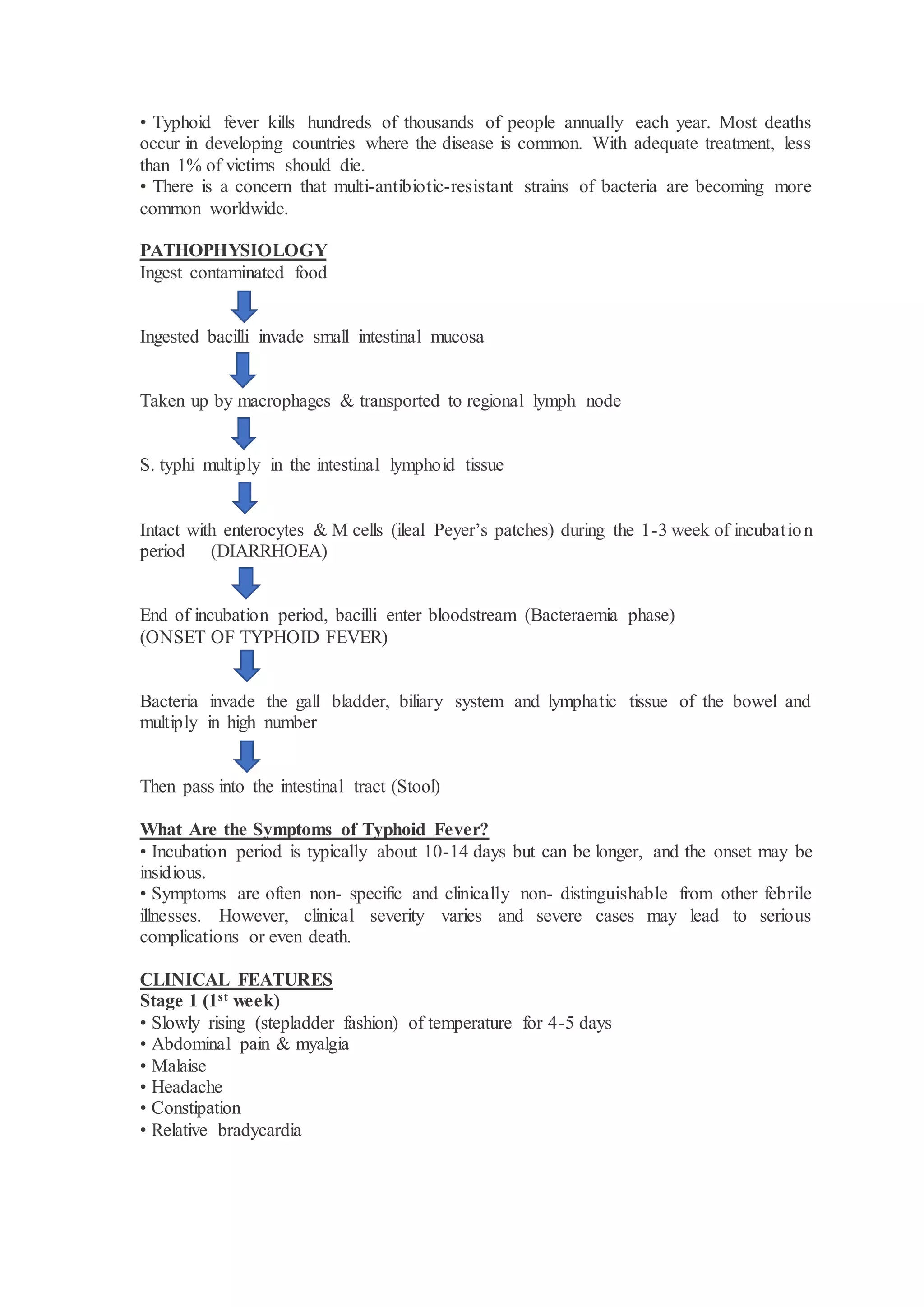 Enteric fever (typhoid fever) | DOCX