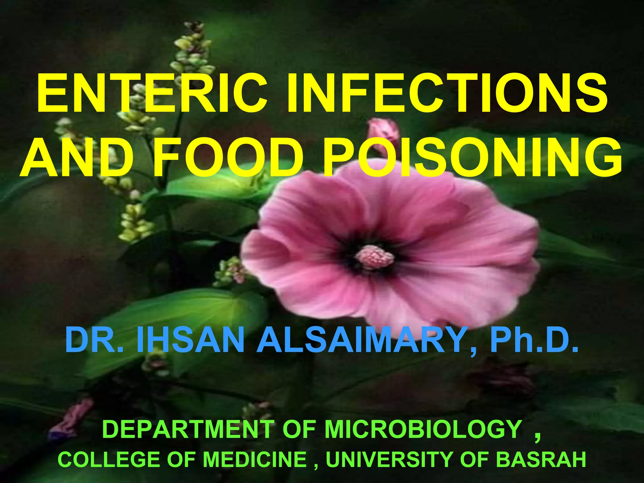 Enteric infection and food poisoning | PPT