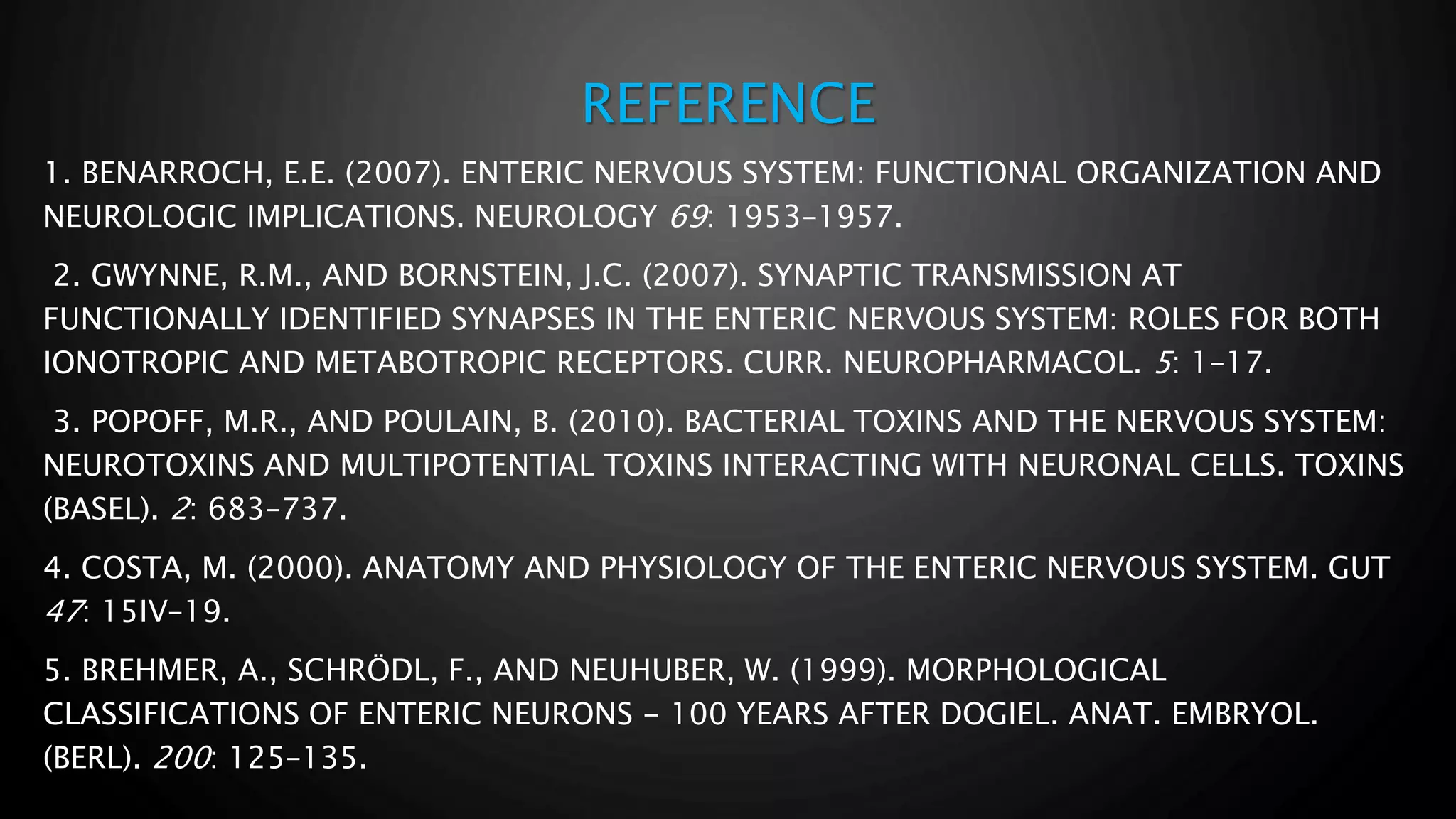 Enteric nervous system powerpoint | PPTX