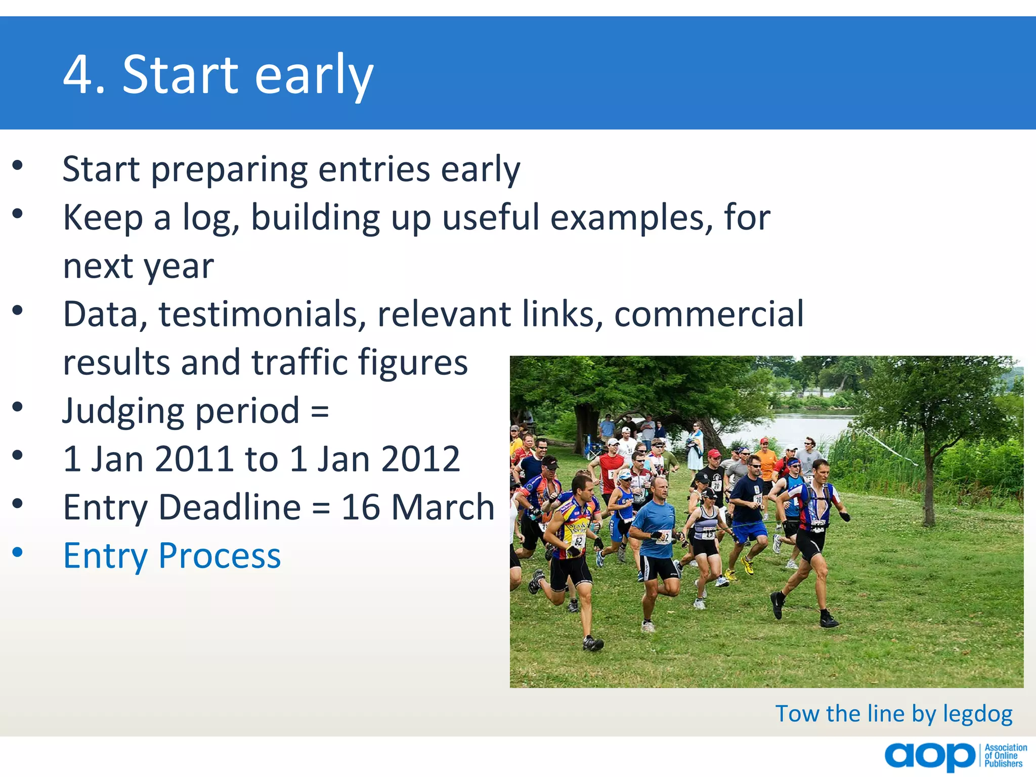 AOP Awards - 5 Tips on Writing a Winning Entry | PPT