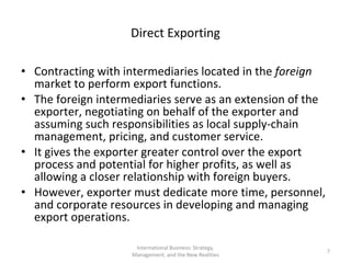 Entering foreign markets | PPT