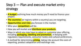 Entering foreign markets - Main strategies (International Marketing) | PPTX