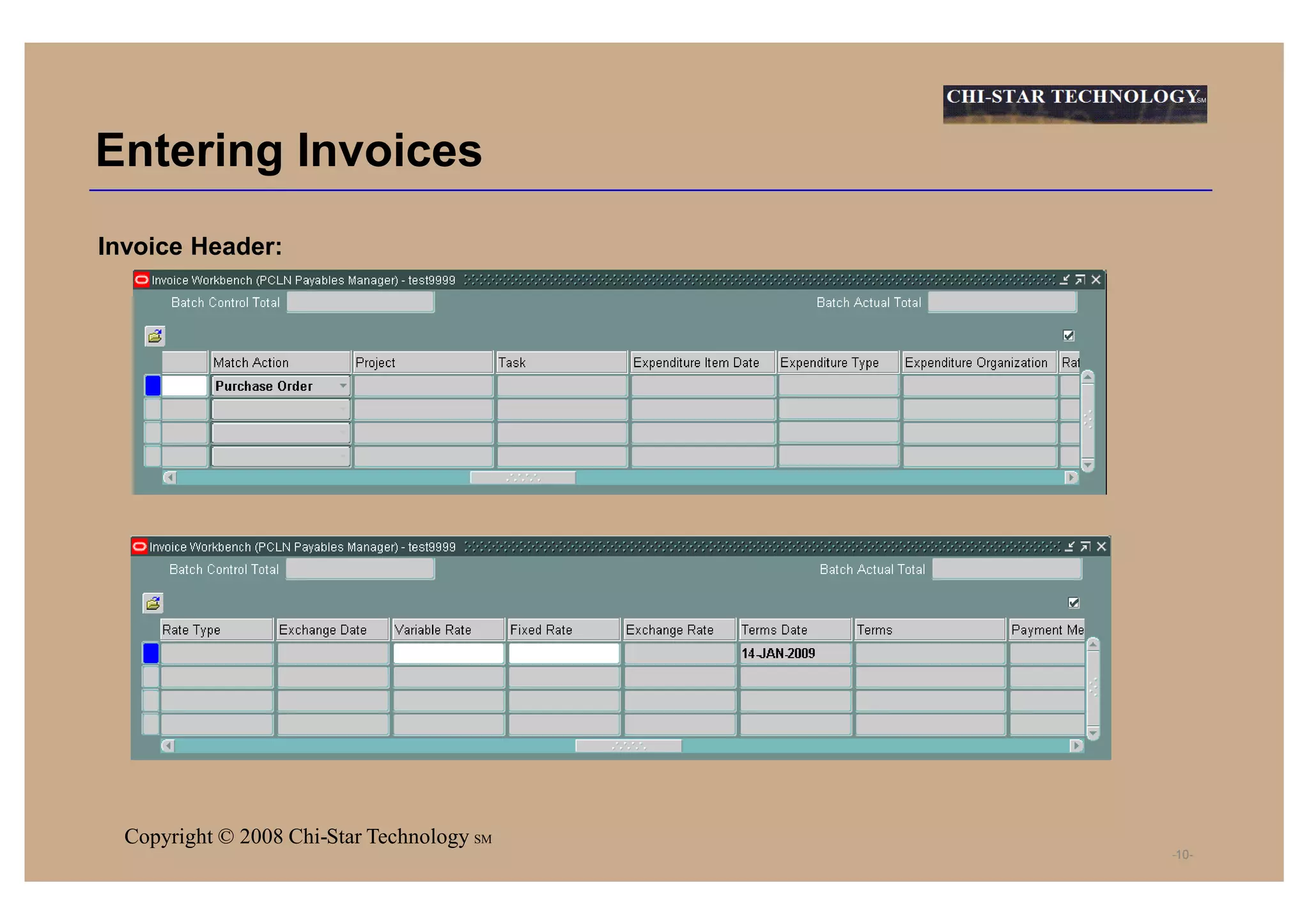 Entering Invoices in Oracle Payables | PPT