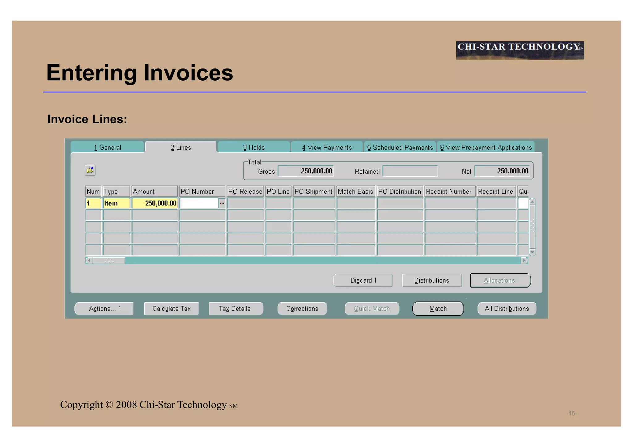 Entering Invoices in Oracle Payables | PPT