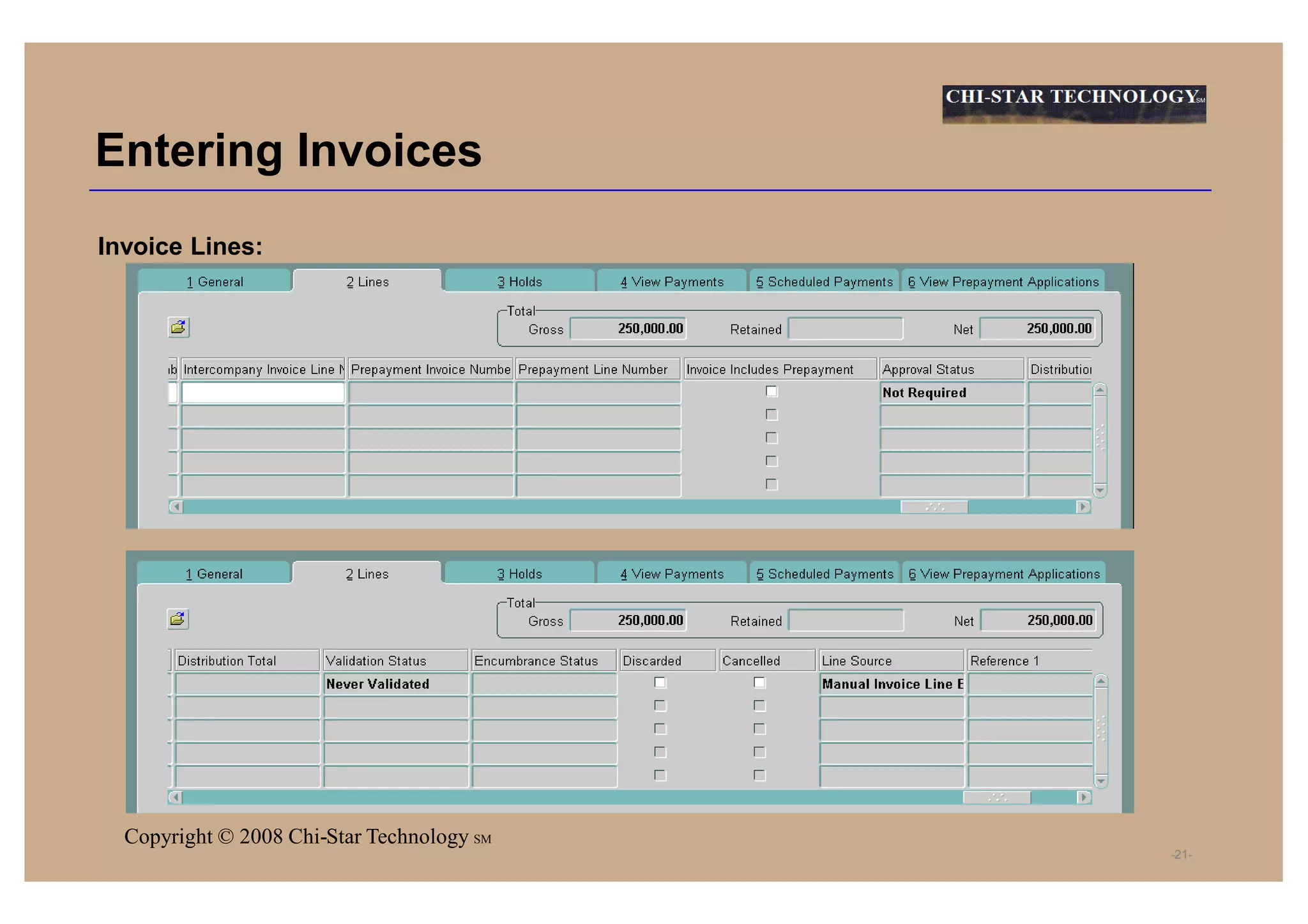 Entering Invoices in Oracle Payables | PPT
