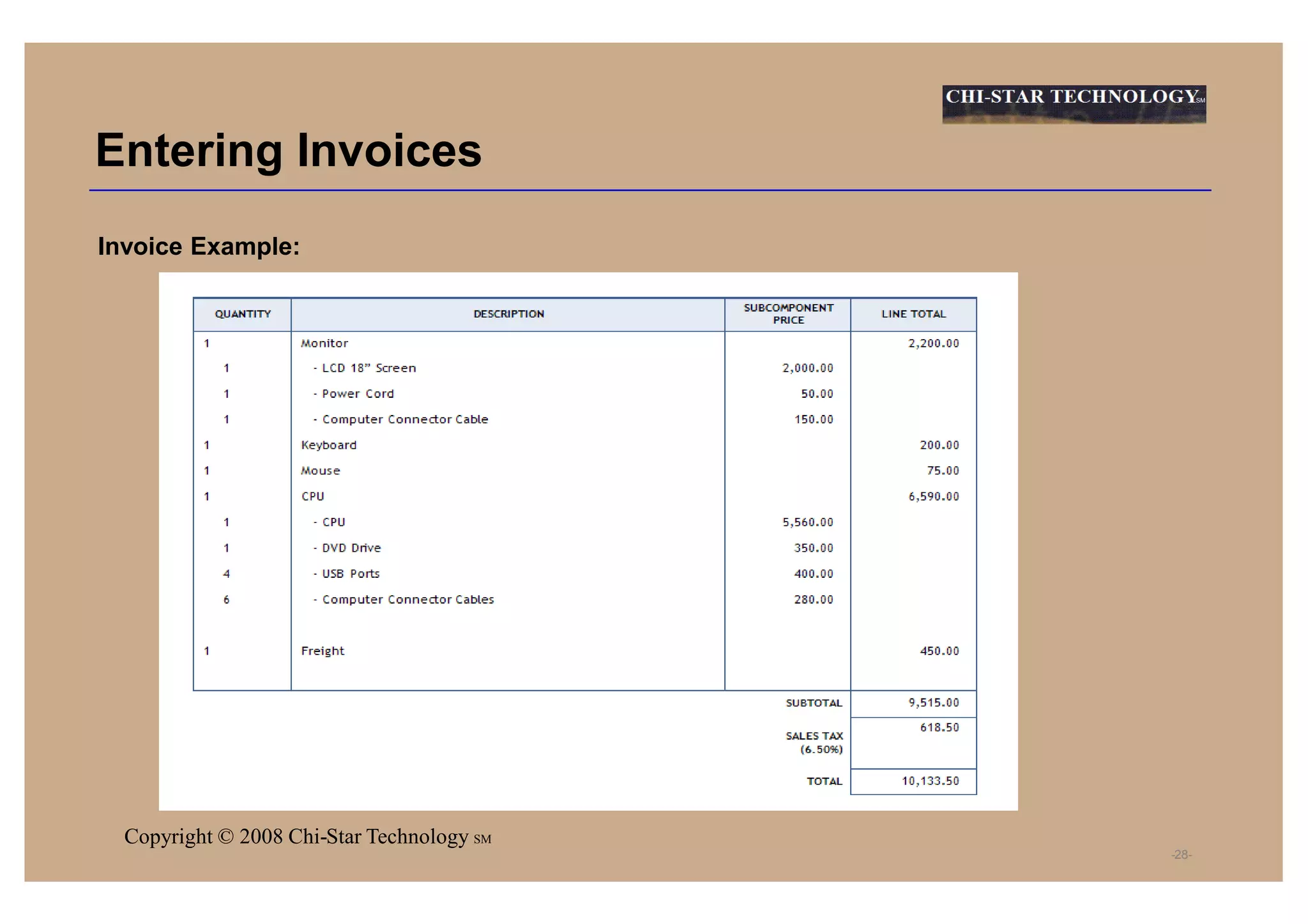 Entering Invoices in Oracle Payables | PPT