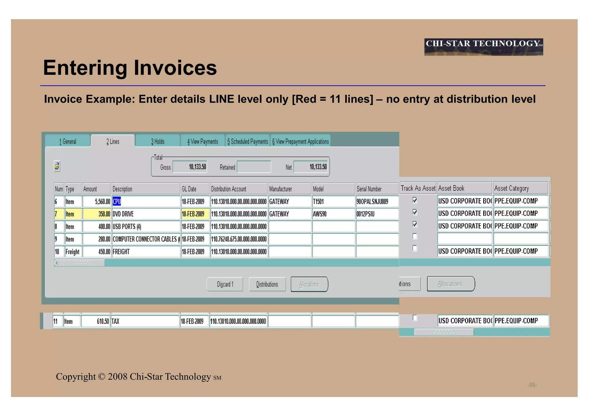 Entering Invoices in Oracle Payables | PPT