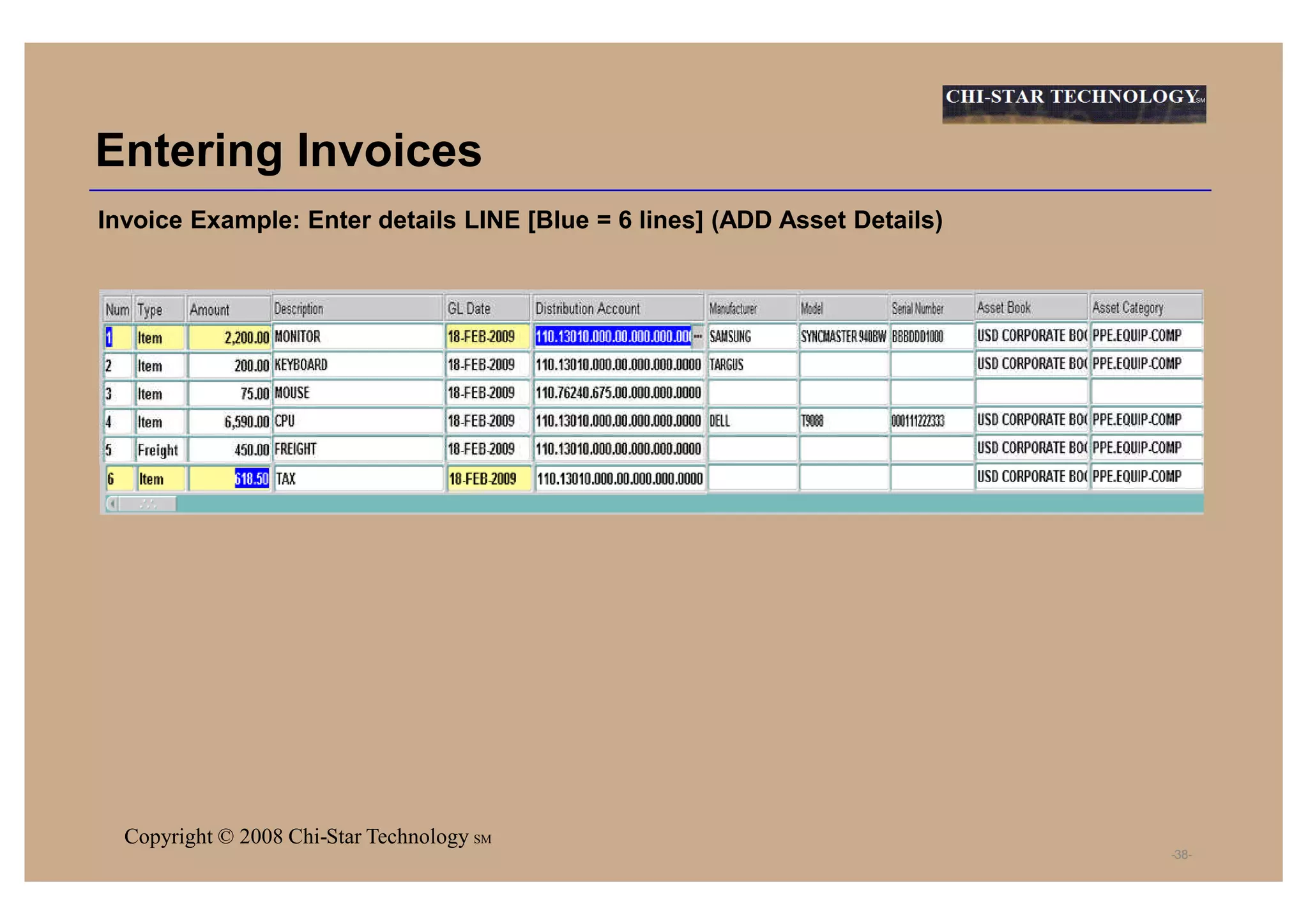 Entering Invoices in Oracle Payables | PPT