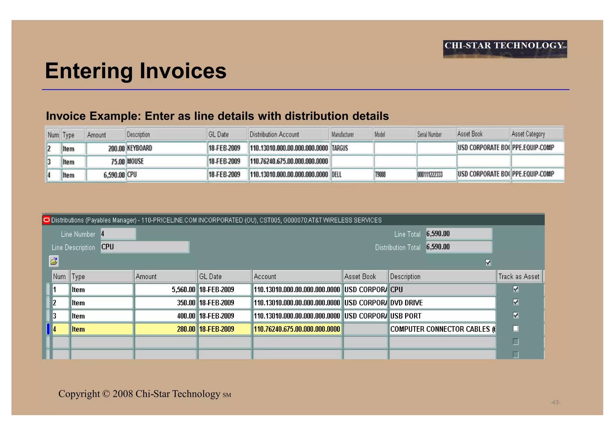 Entering Invoices in Oracle Payables | PPT
