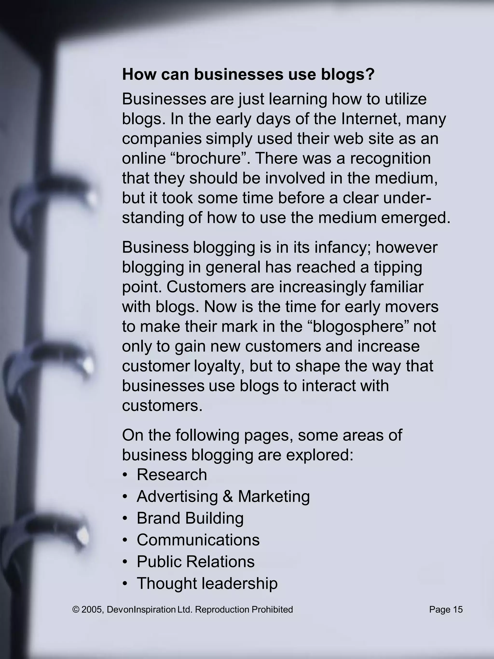 Entering the Blogosphere | PDF