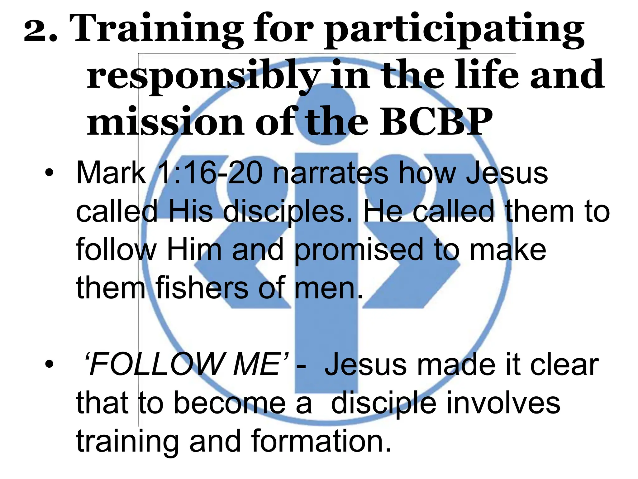 BCBP Entering the Formation Program Talk | PPT