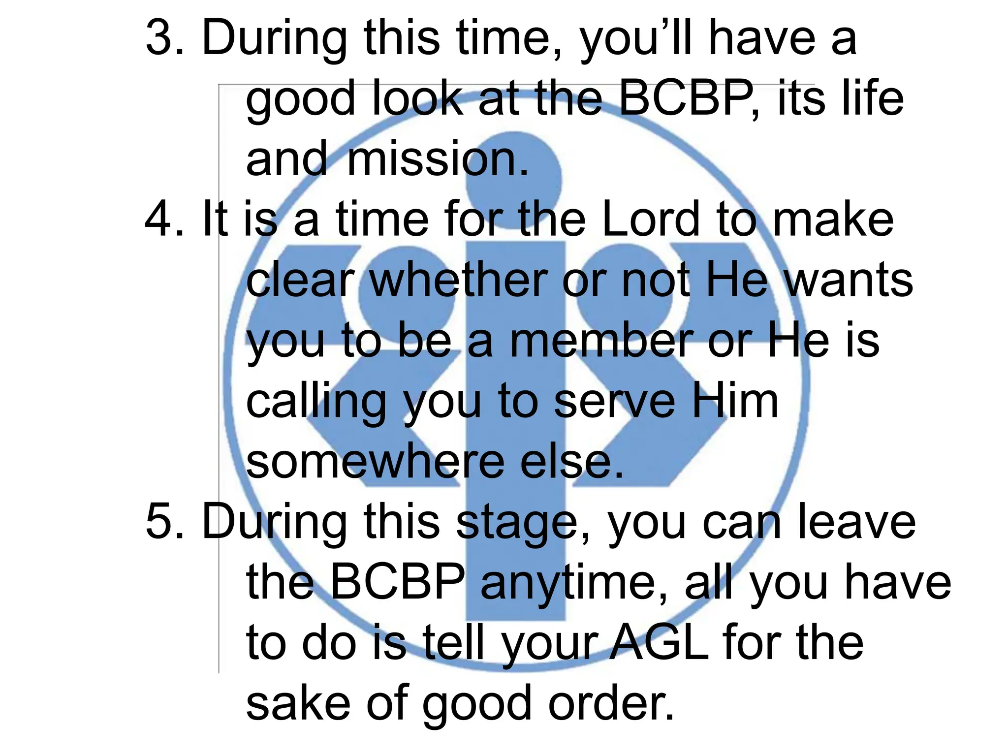 BCBP Entering the Formation Program Talk | PPT