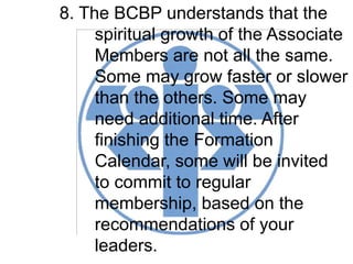 BCBP Entering the Formation Program Talk | PPT