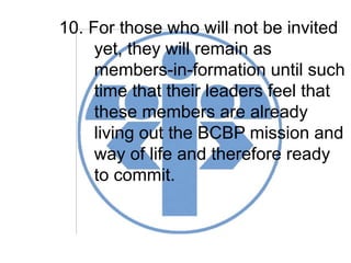 BCBP Entering the Formation Program Talk | PPT