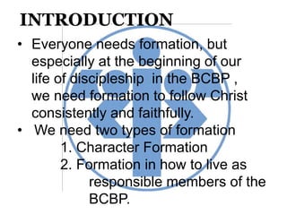 BCBP Entering the Formation Program Talk | PPT