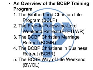 BCBP Entering the Formation Program Talk | PPT