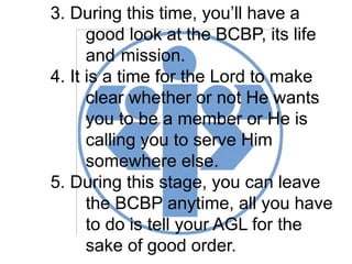 BCBP Entering the Formation Program Talk | PPT