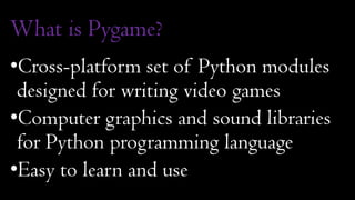 Entering the world of Serious Games with Python | PPT