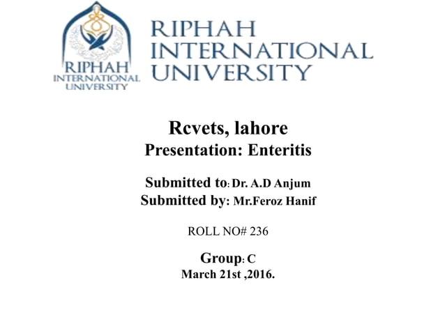 Enteritis | PPTX | Digestive Disorders | Diseases and Conditions