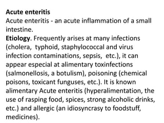 Enteritis | PPTX | Digestive Disorders | Diseases and Conditions