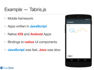 Running JavaScript Efficiently in a Java World | PPT