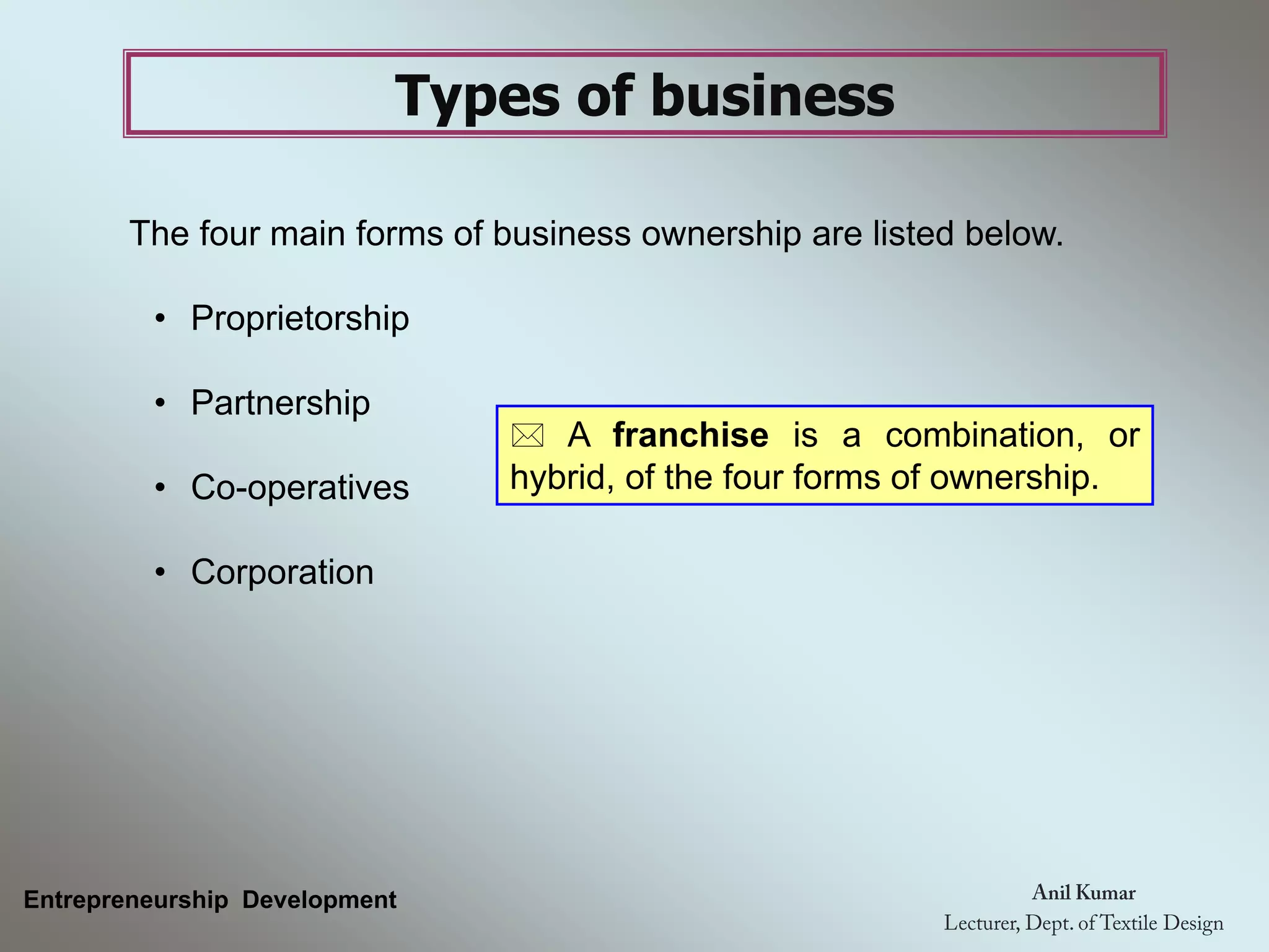 Types of Business Ownership | PDF
