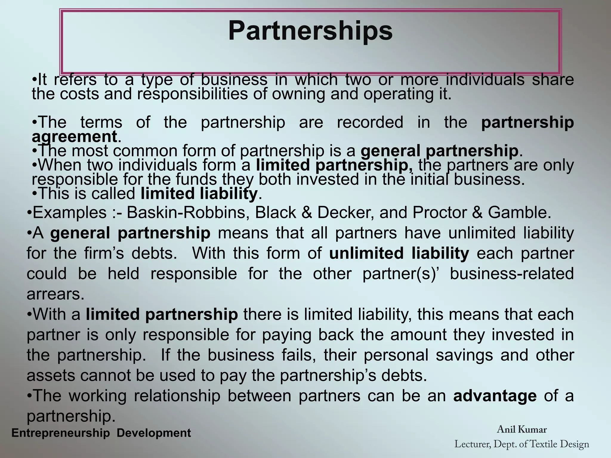 Types of Business Ownership | PDF