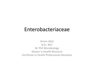 Enterobacteriaceae | PPTX