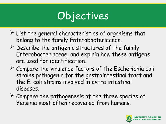 ENTEROBACTERIACEAE.pptx uhas slides on enterobacteriae | PPTX ...