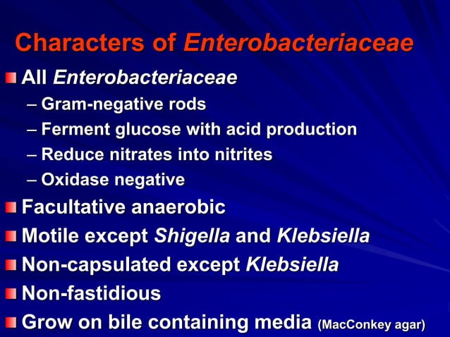 Enterobacteriaceae dr.ihsan alsaimary | PPT