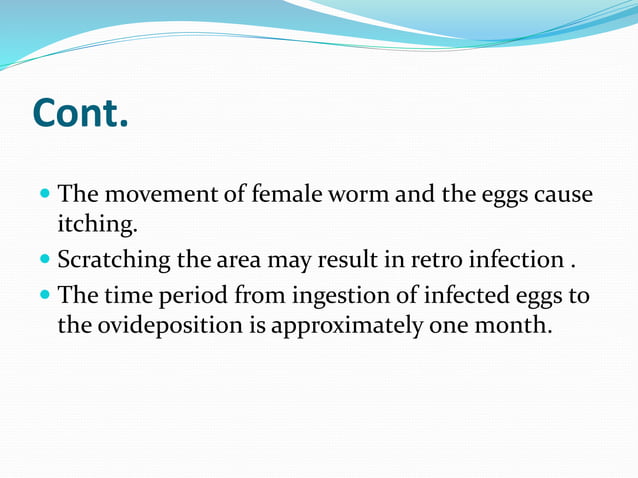 Enterobius vermicularis(pin worm) | PPTX | Infectious Diseases | Diseases and Conditions