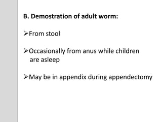 Enterobius vermicularis | PPTX