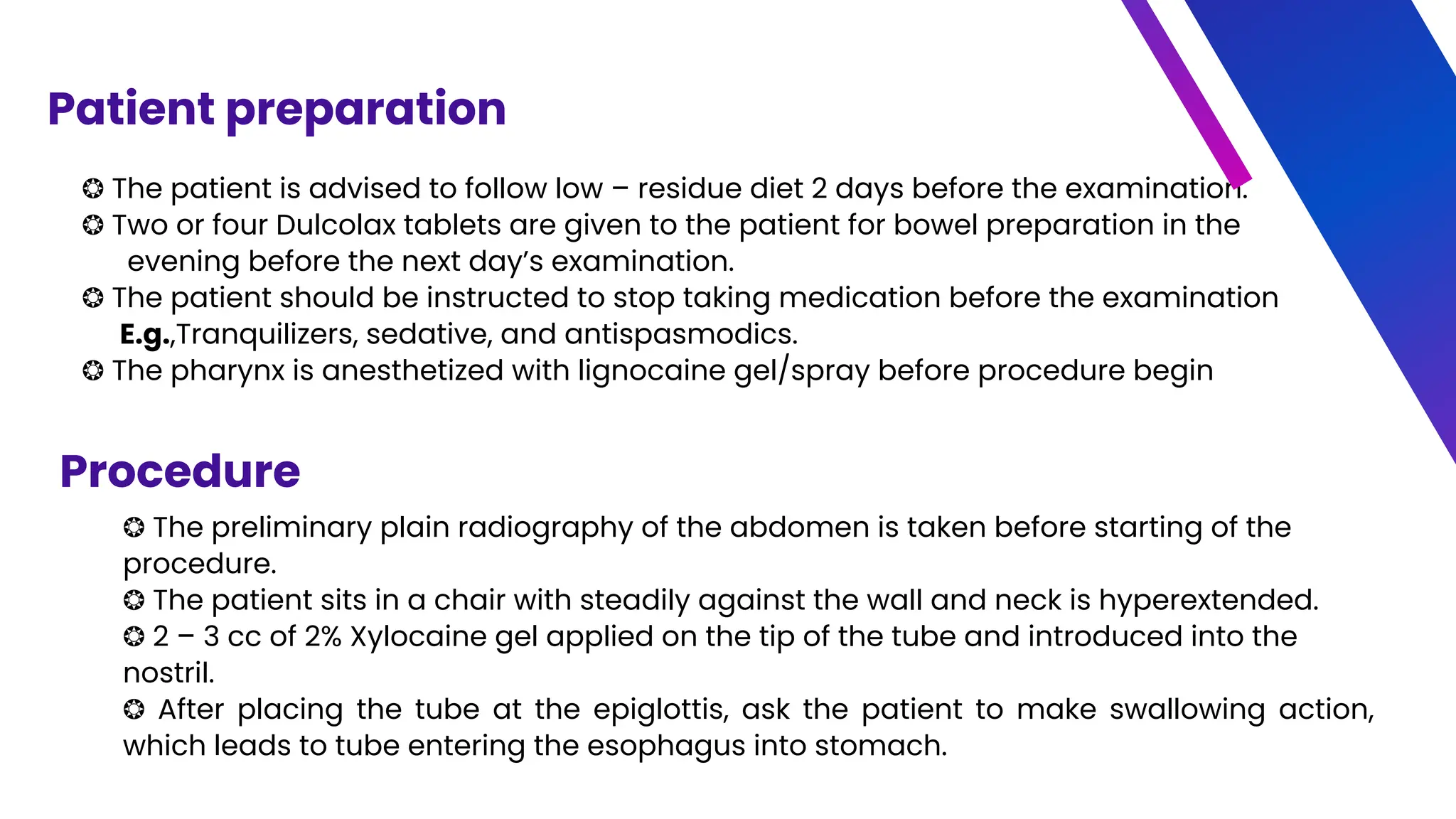 Enteroclysis procedure in radiology department | PDF