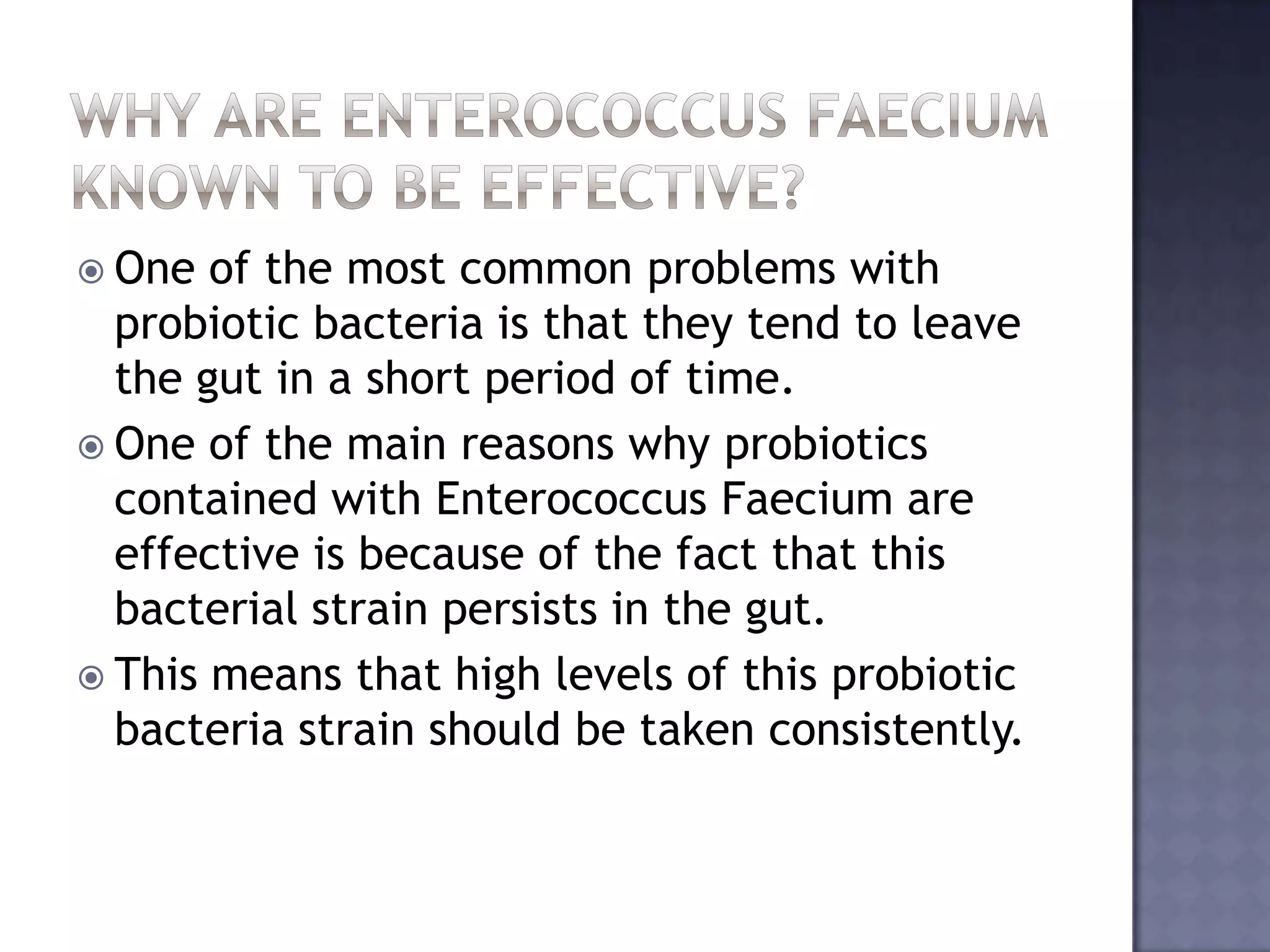 Enterococcus Faecium Probiotic Pptx