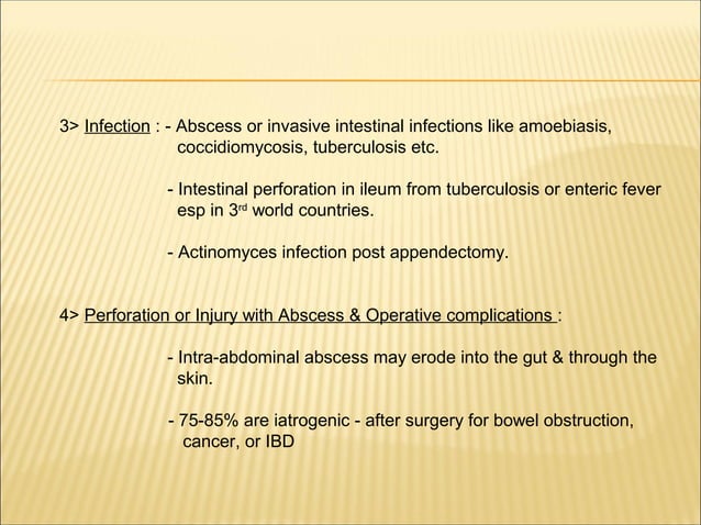 Enterocutaneous fistulas ppt | PPT | First Aid | Injuries