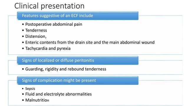Enterocutaneous fistula.pptx | Digestive Disorders | Diseases and ...