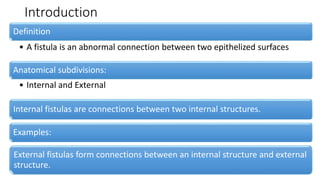 Enterocutaneous fistula.pptx | Digestive Disorders | Diseases and ...