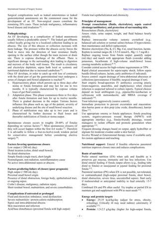 Enterocutaneous fistula: Surgical challenge | PDF