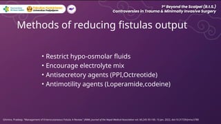 Enterocutaneous Fistula sesuai guideline dan journal | PPTX