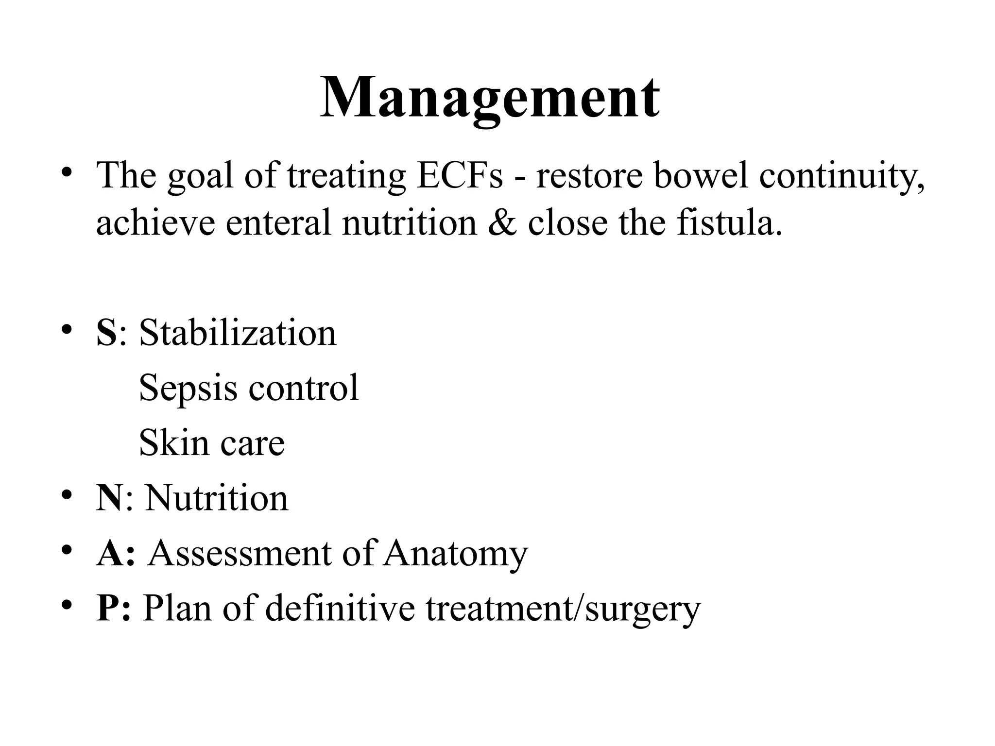 ENTEROCUTANEOUS FISTULA diagnosis and management | PPTX