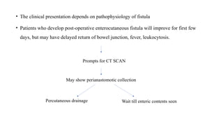 MANAGEMENT OF THE ENTERO-CUTANEOUS FISTULAE | PPTX