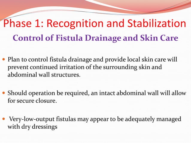 Enterocutaneous Fistula (general surg).pptx | Digestive Disorders ...