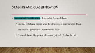Enterocutanoeus fistula | PPTX